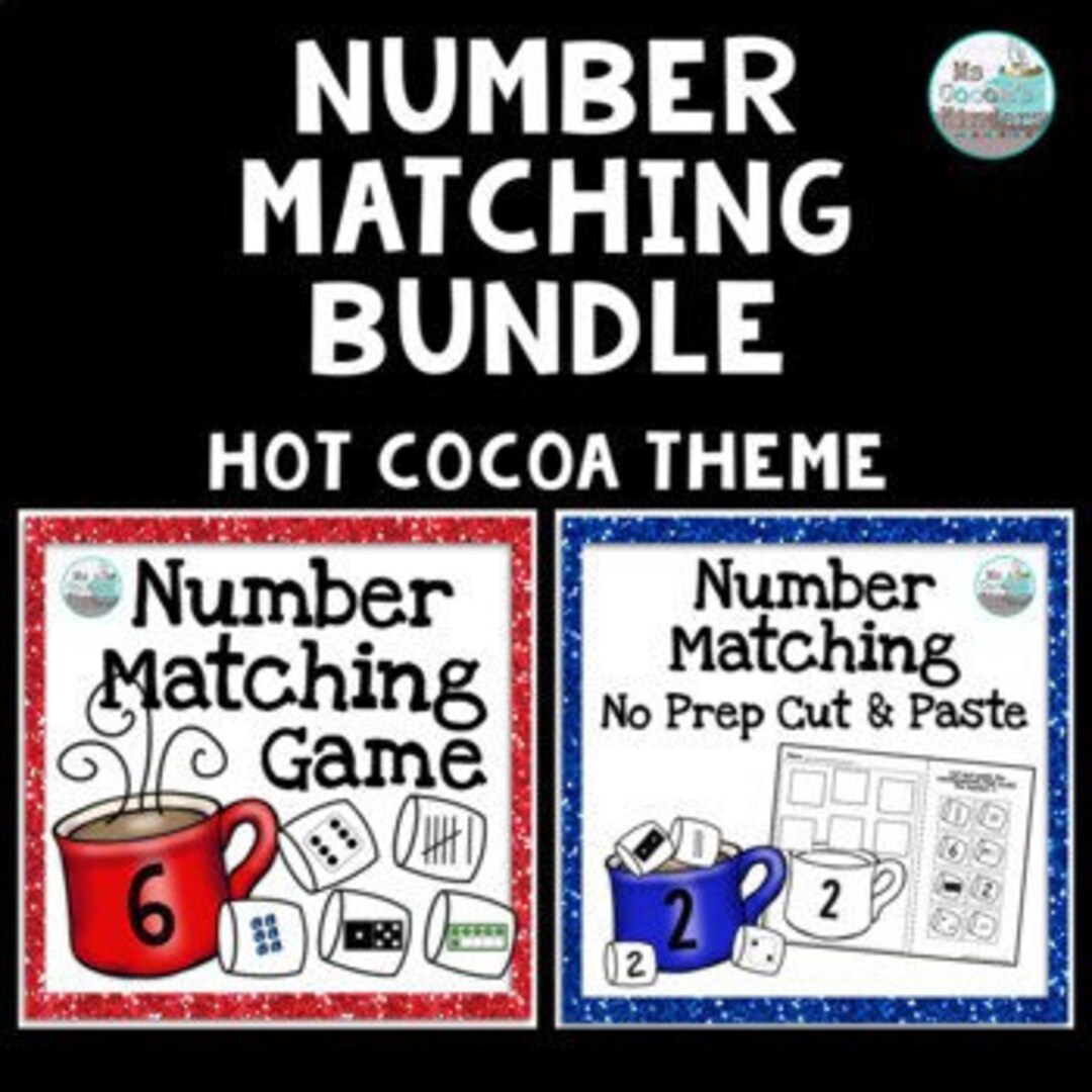 Winter Wonderland: Number Matching 1-20 Bundle With Hot Cocoa Theme - Etsy