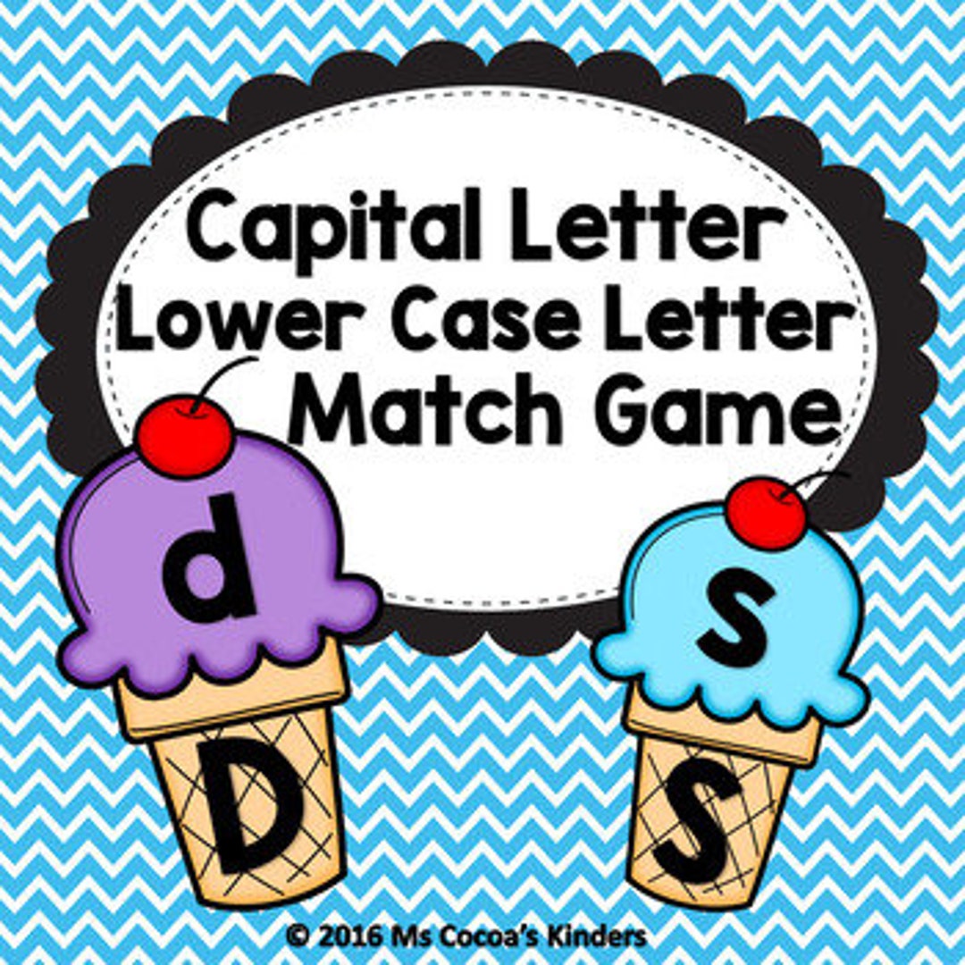 Scoop up Letter Skills: Ice Cream Letter Match Game - Etsy