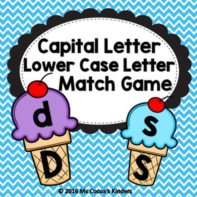 Scoop up Letter Skills: Ice Cream Letter Match Game - Etsy