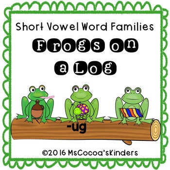 Short Vowel Word Families Frogs on a Log - Etsy
