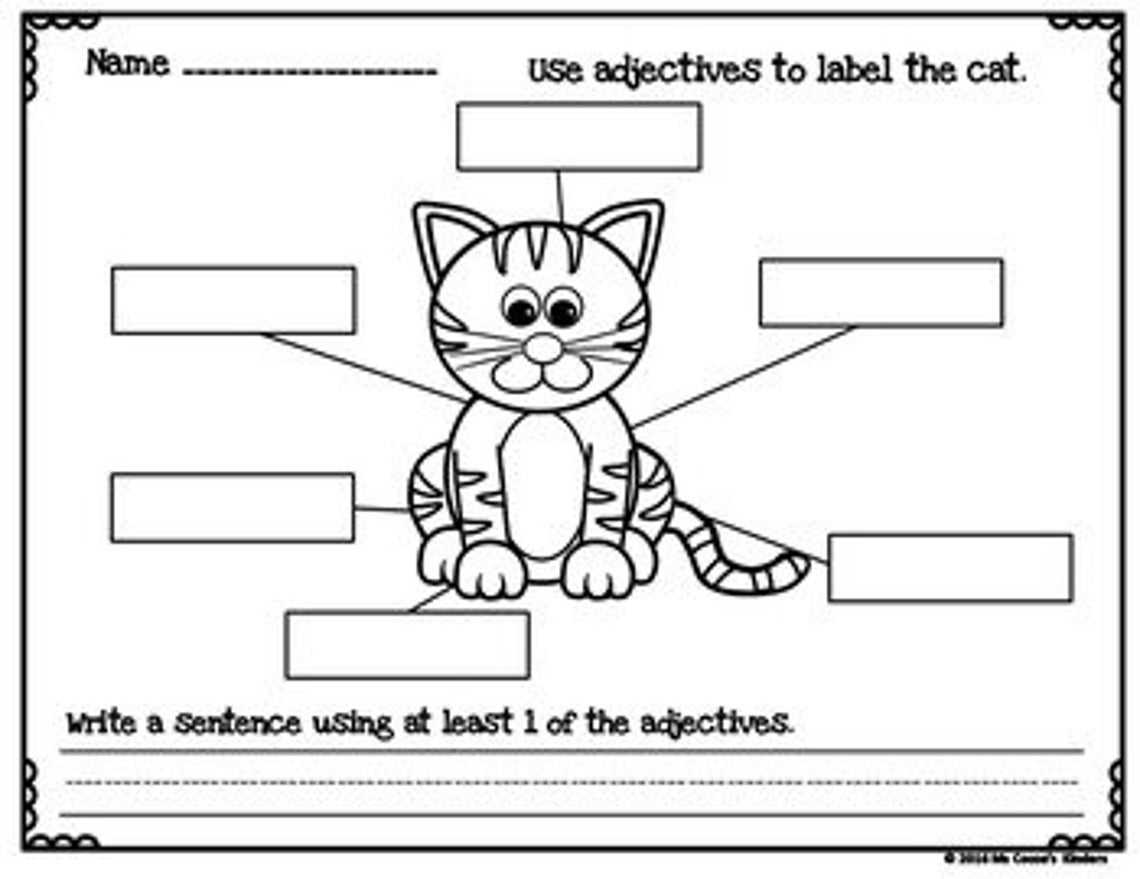 Picture Perfect Adjectives: Labeling Fun for Learning - Etsy