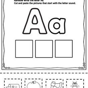 Sound Starters: Beginning Sounds - Cut and Paste Activities - Etsy