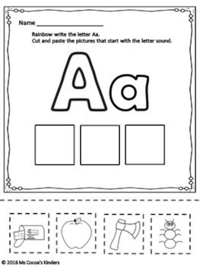 Sound Starters: Beginning Sounds - Cut and Paste Activities - Etsy