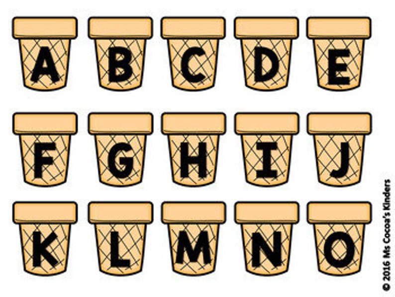 Scoop up Letter Skills: Ice Cream Letter Match Game - Etsy