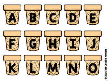 Scoop up Letter Skills: Ice Cream Letter Match Game - Etsy