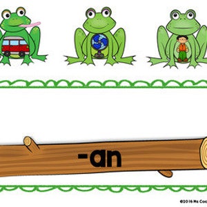 Short Vowel Word Families Frogs on a Log - Etsy