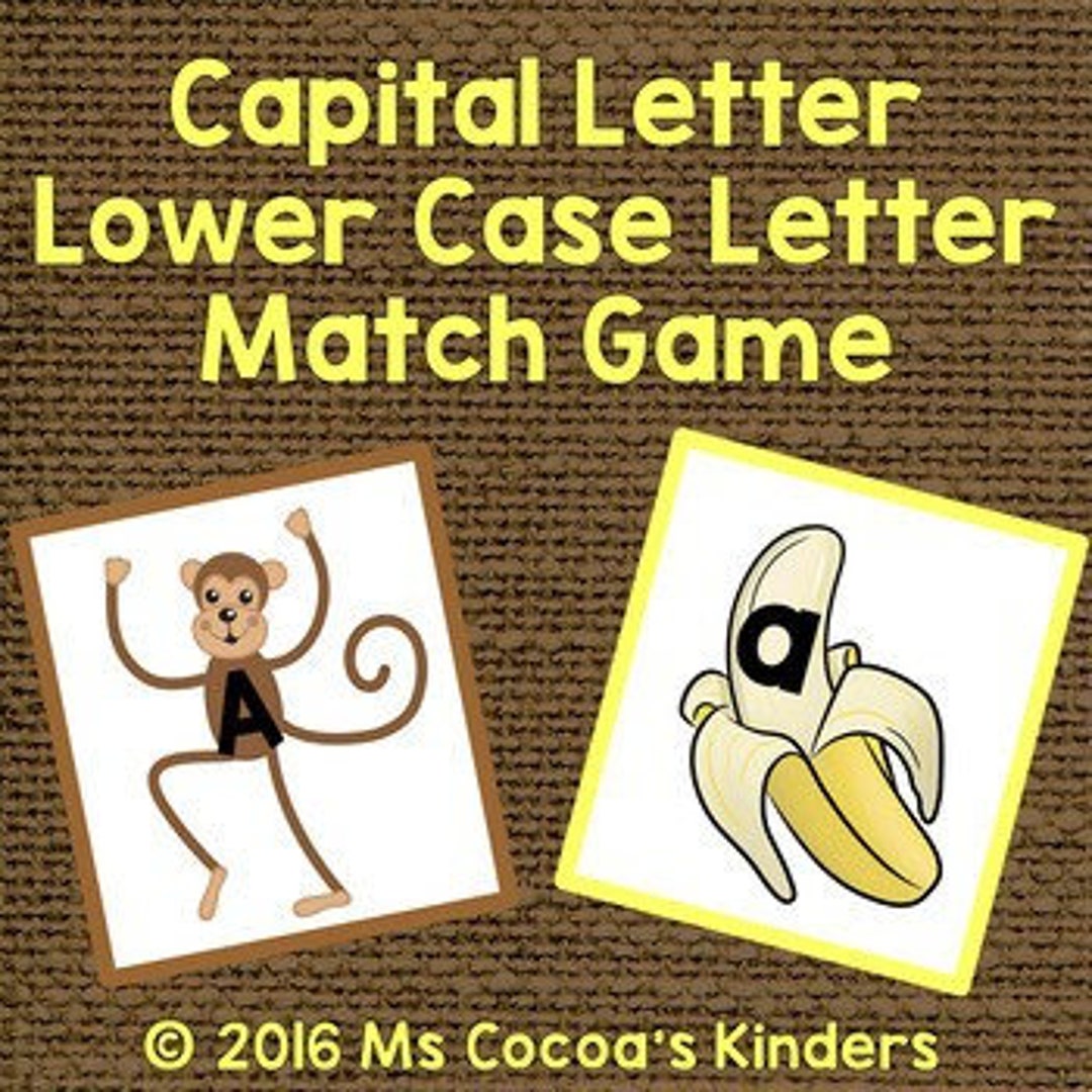 Monkeying Around With Letters: Capital and Lowercase Letter Match Game ...