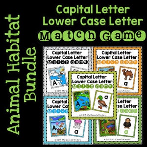Alphabet Match Adventure: Animal Habitat Bundle - Capital and Lowercase ...