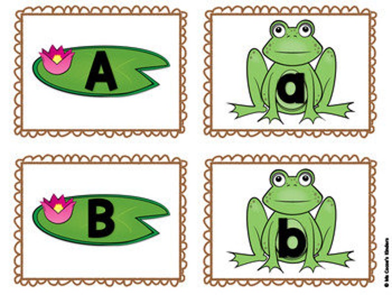Froggy Letters: Capital and Lowercase Letter Match Game - Etsy