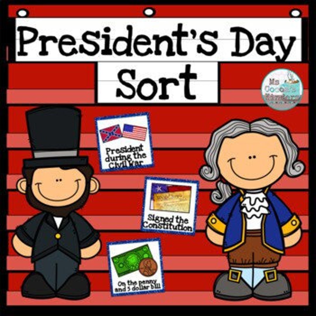 Presidential Learning Fun: President's Day Sort With Easy Cut-and-paste ...