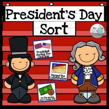 Presidential Learning Fun: President's Day Sort With Easy Cut-and-paste ...