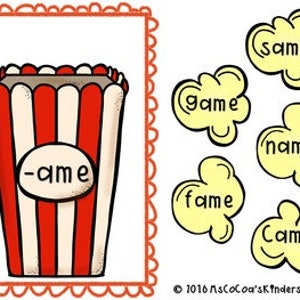 Long Vowel Delight: Word Families - Popcorn Edition - Etsy