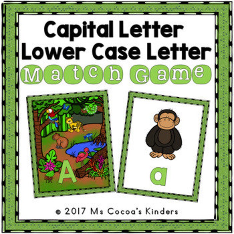 Alphabet Match Adventure: Animal Habitat Bundle - Capital and Lowercase ...