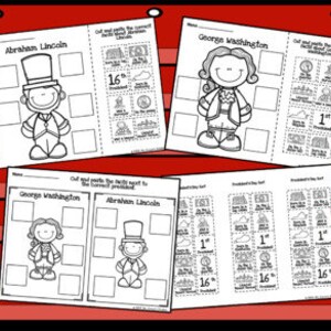 Presidential Learning Fun: President's Day Sort With Easy Cut-and-paste ...