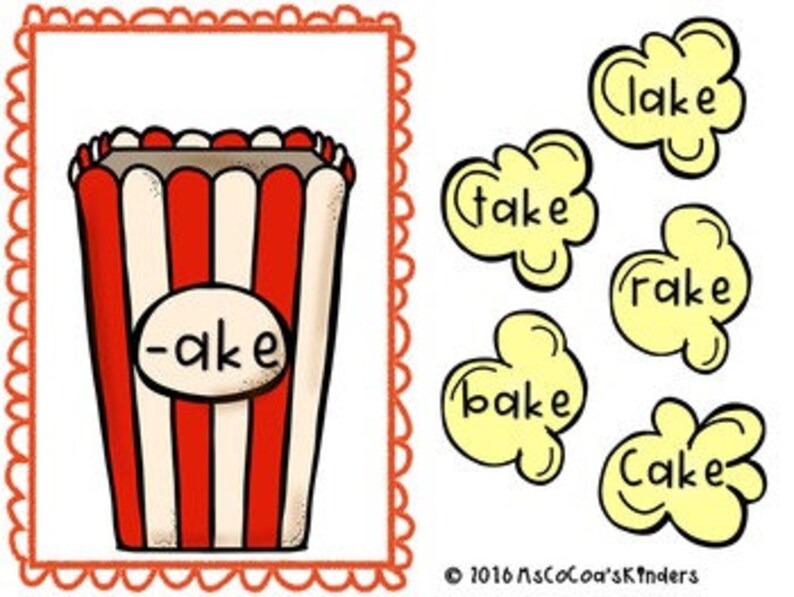Long Vowel Delight: Word Families Popcorn Edition - Etsy