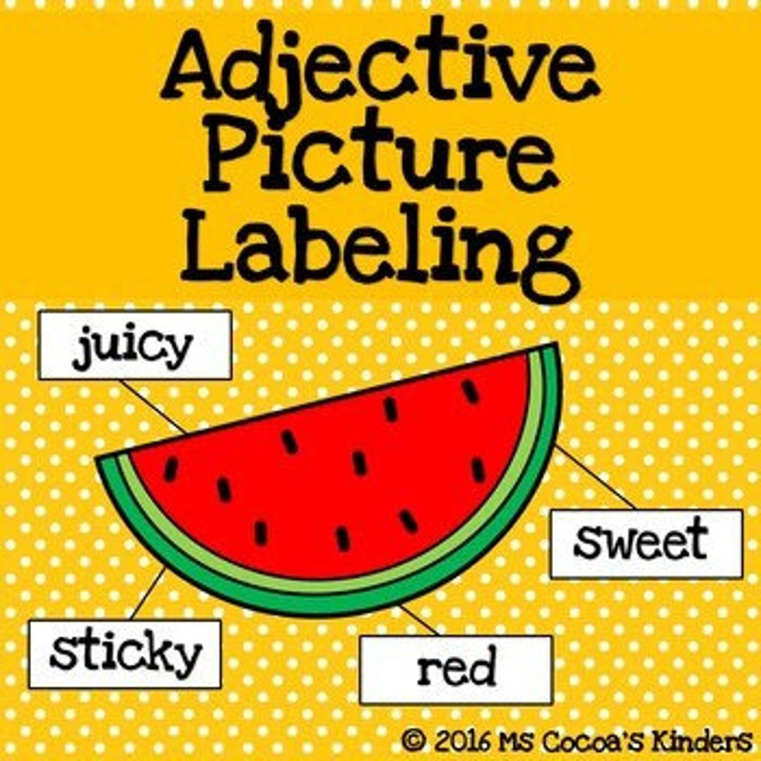 Picture Perfect Adjectives: Labeling Fun for Learning - Etsy