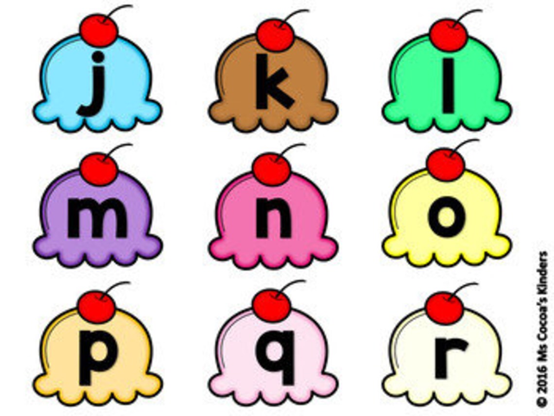 Scoop up Letter Skills: Ice Cream Letter Match Game - Etsy