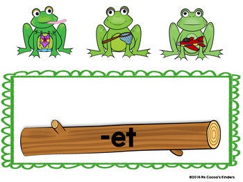 Ribbiting Phonics Fun: Short Vowel Word Families - Frogs on a Log - Etsy