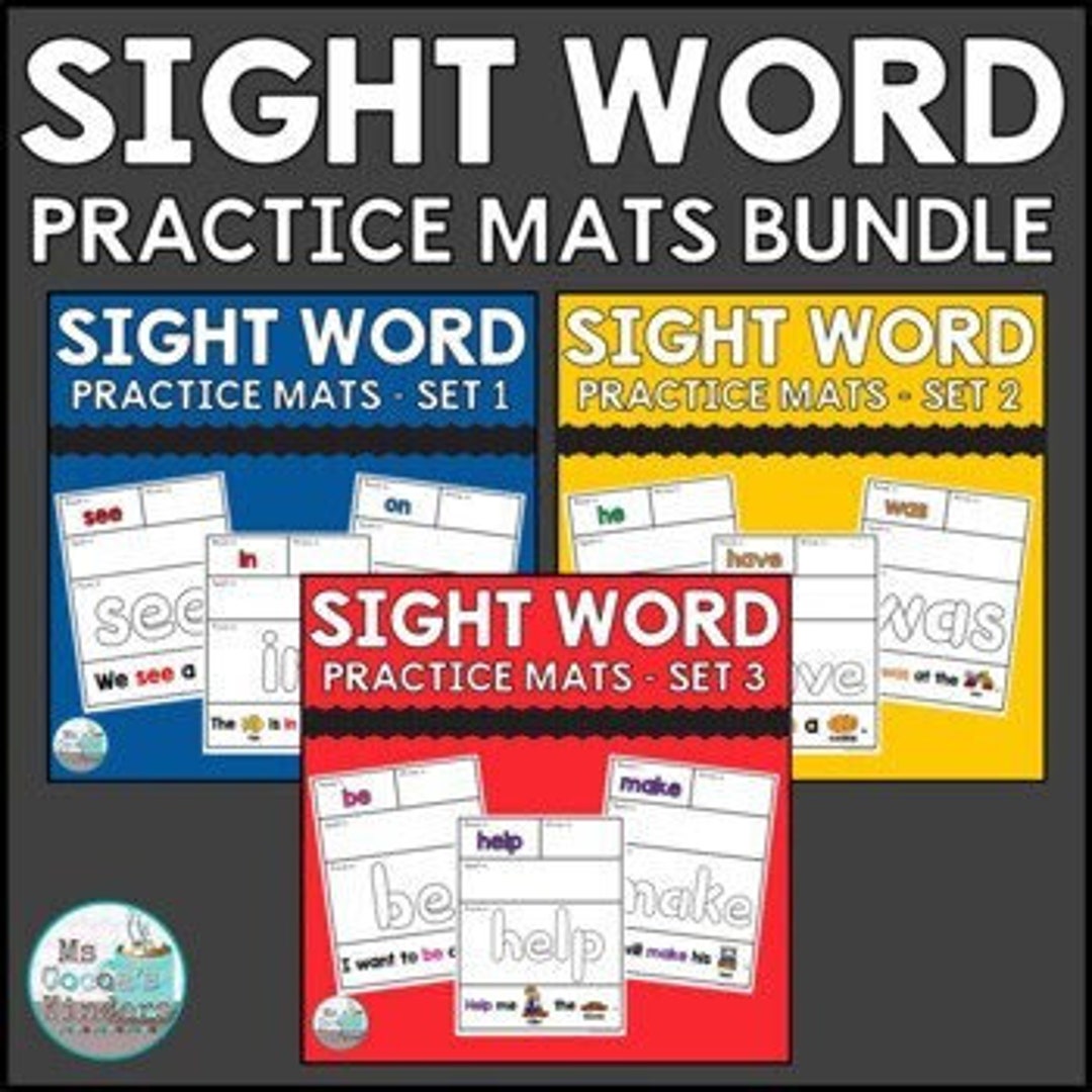 Sight Word Success: Practice Mats Bundle for Skill Building - Etsy