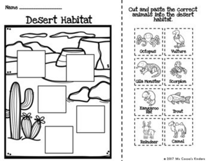 Discover Habitats: Animal Habitat Sort With Cut-and-paste Practice ...