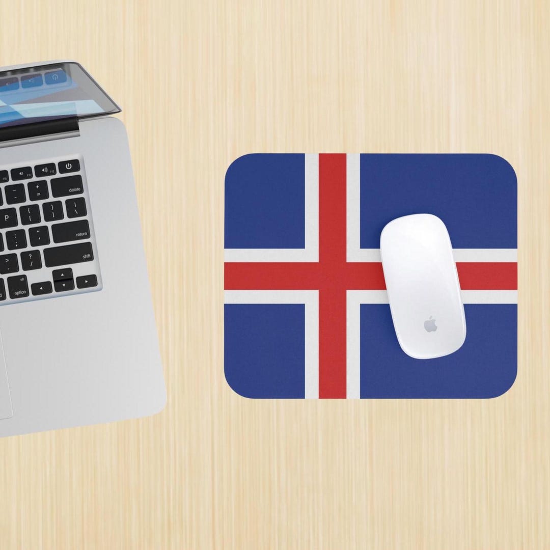 Rectangle Mouse Pad, Iceland Flag Office Desk Decor, Custom Gaming ...