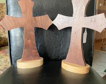 Walnut Cross With Maple Base - Etsy
