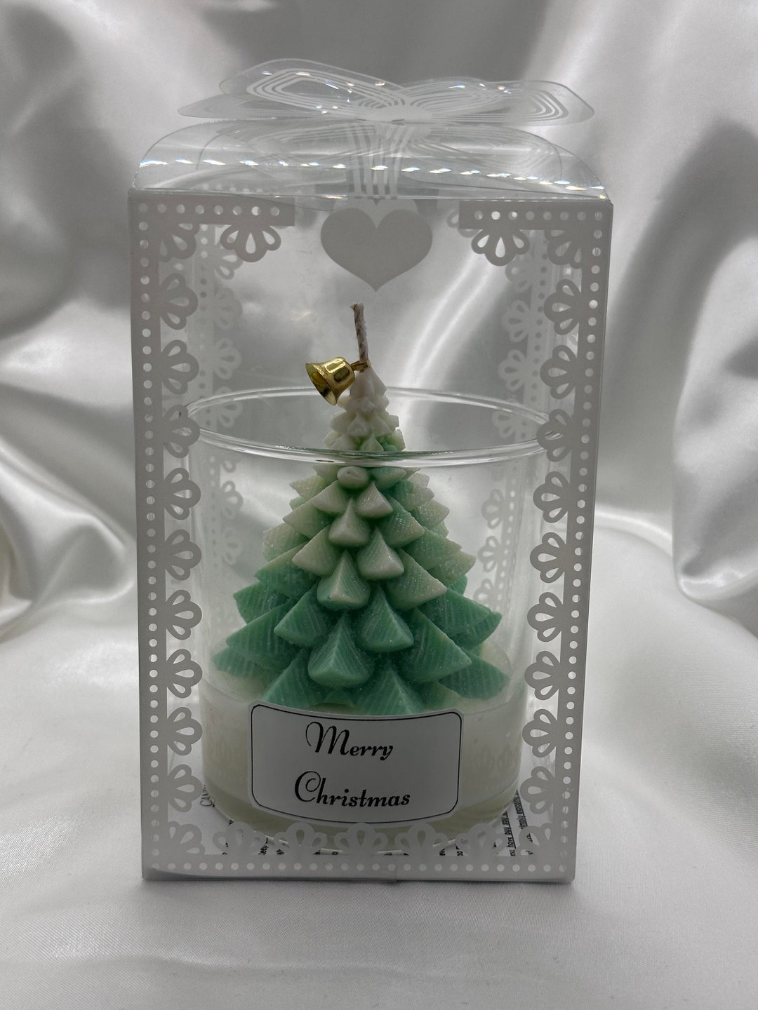 Christmas Tree Scented With Christmas Pudding, Soy Candle - Etsy