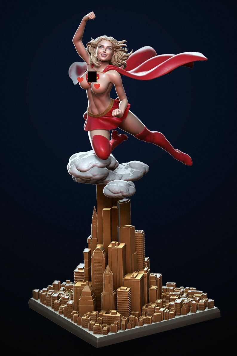 Sexy Hero Girl Pinup Figure Sfw Nsfw Miniature Female Resin Etsy