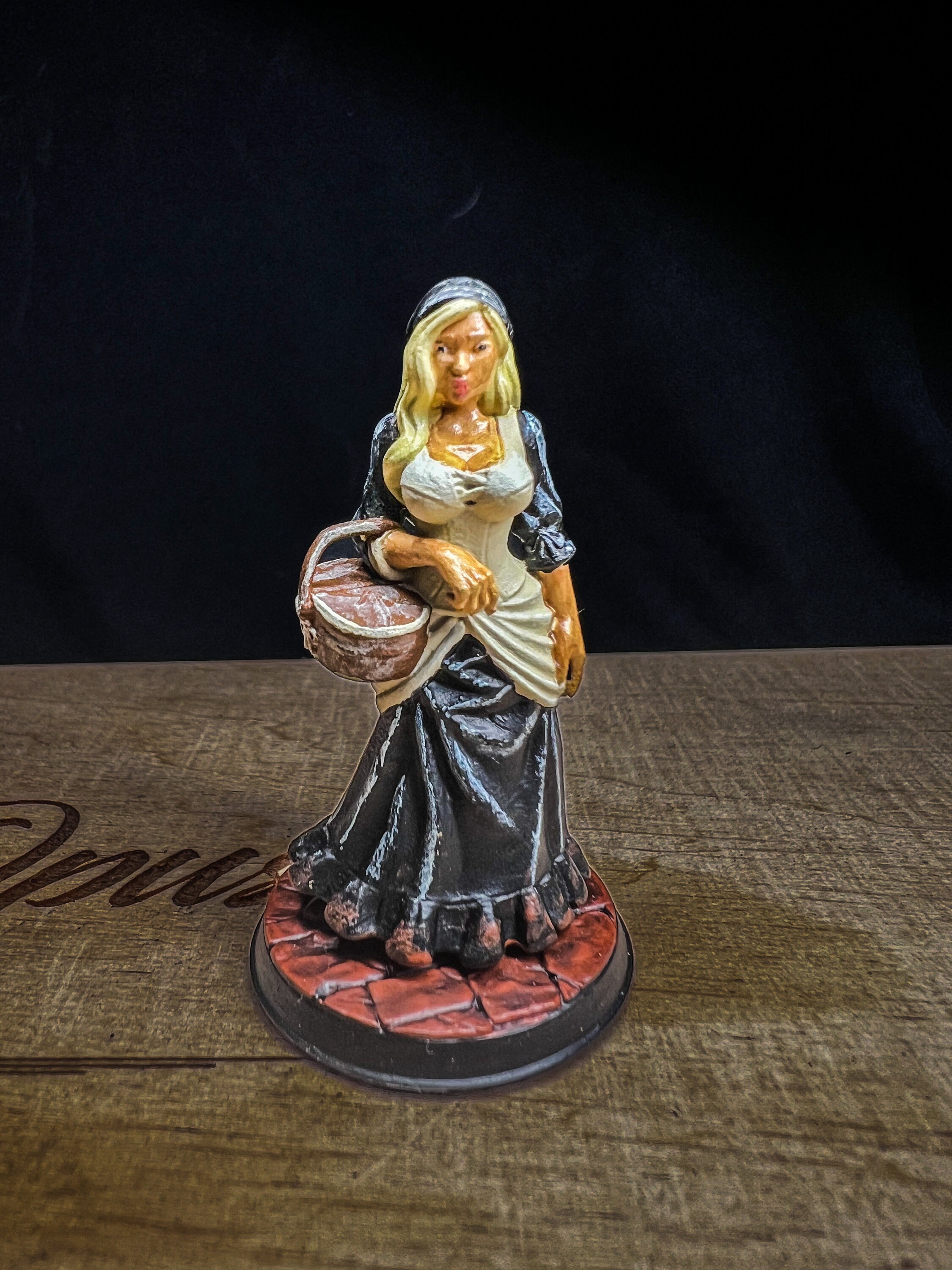 Hand Painted Towns Folk Girl Pinup Miniature, SFW Mini, 32mm, Painted ...