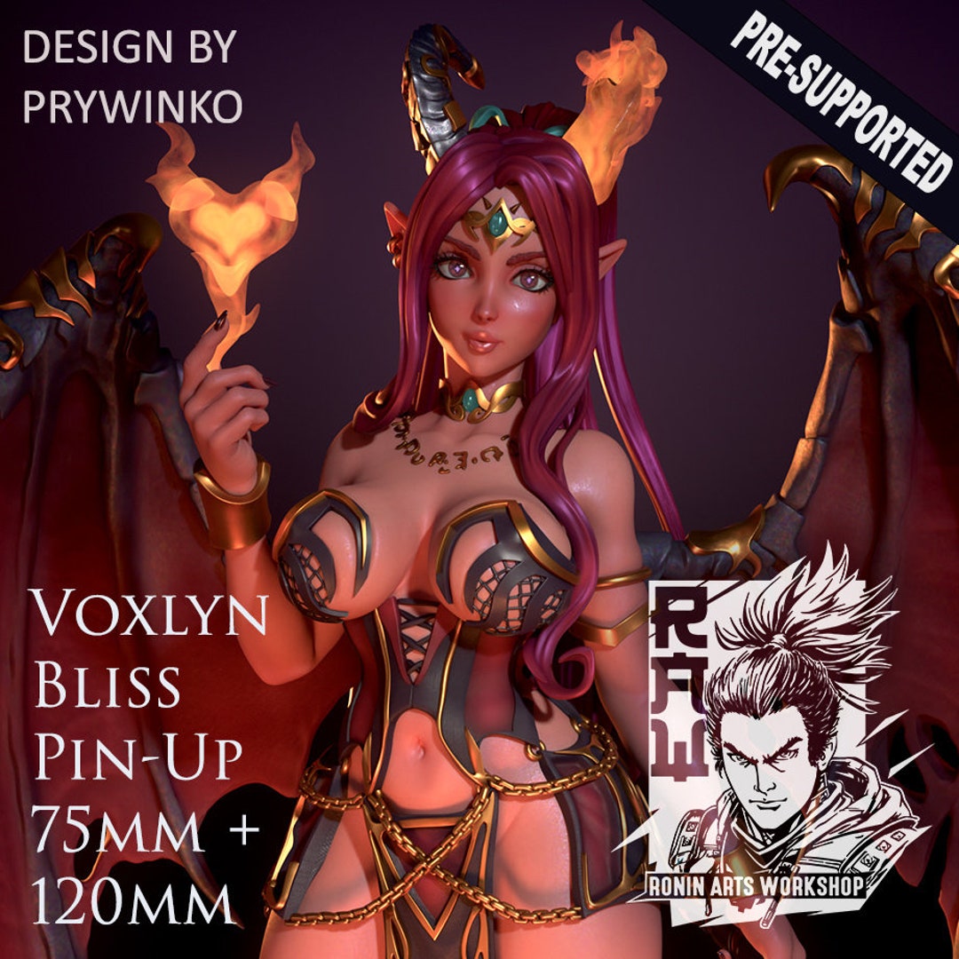 Voxlyn Bliss Angel Pinup Figure Sfw Nsfw Miniature Female Resin