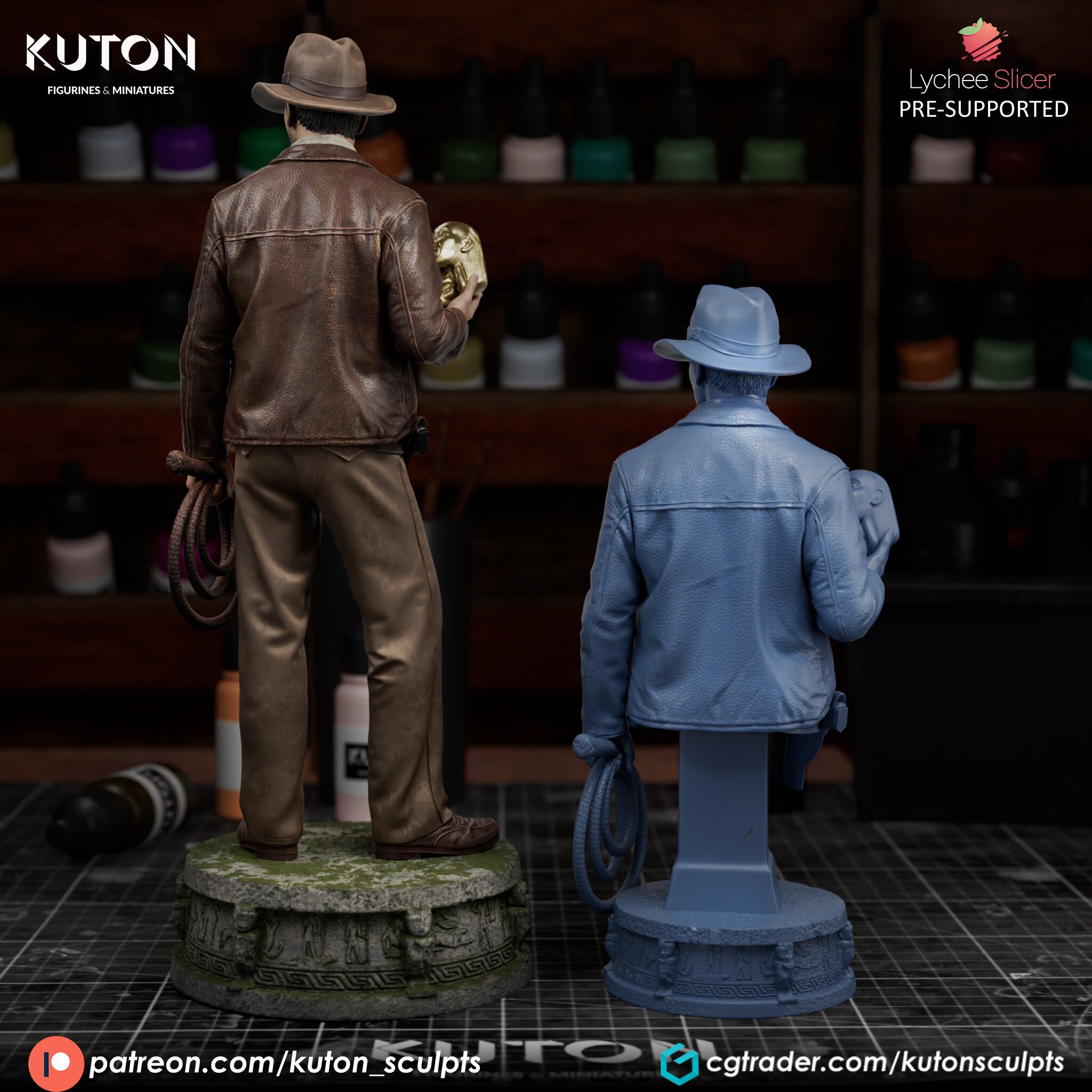 Male Archeologist Display Figure, SFW Miniature, Resin Sculpture ...