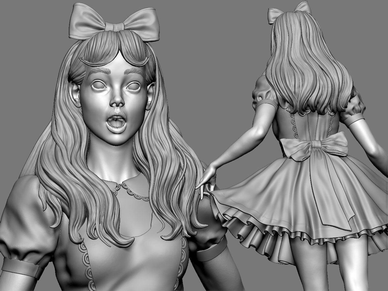 Wondering Girl Pinup Figure Sfw Nsfw Miniature Female Resin