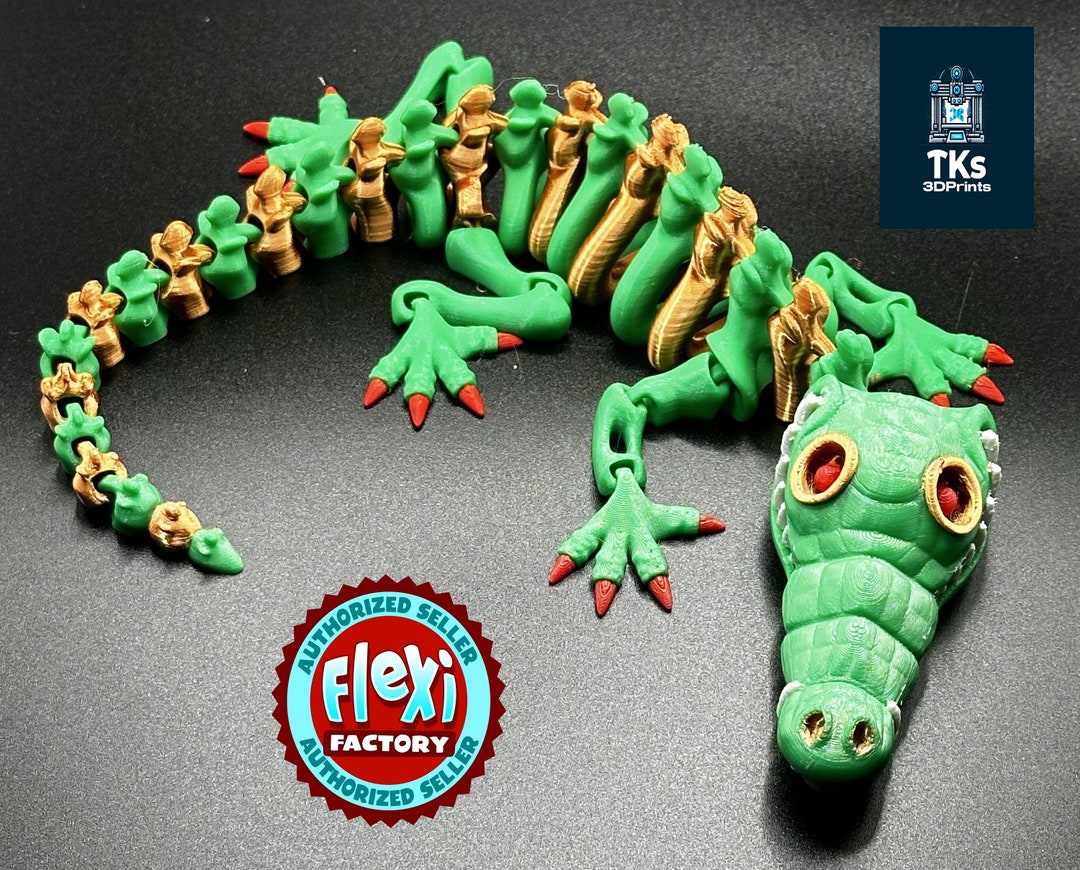 3d Printed Skeleton Crocodile Etsy