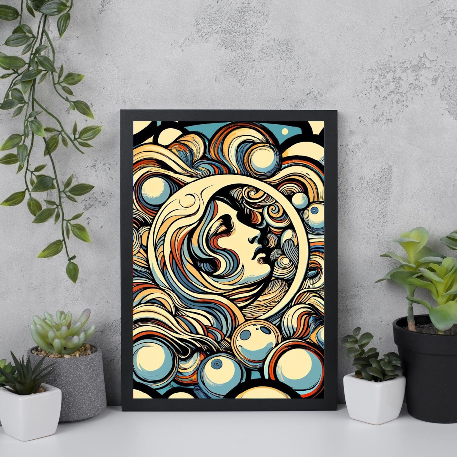 Alfons Mucha Print - the Moon - Mucha Poster | Wall Art | Famous ...