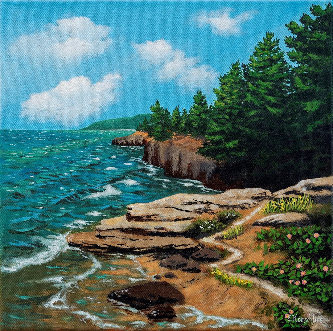Pictured Rocks, Lake Superior Painting - the Coves - Fine Art Giclee ...