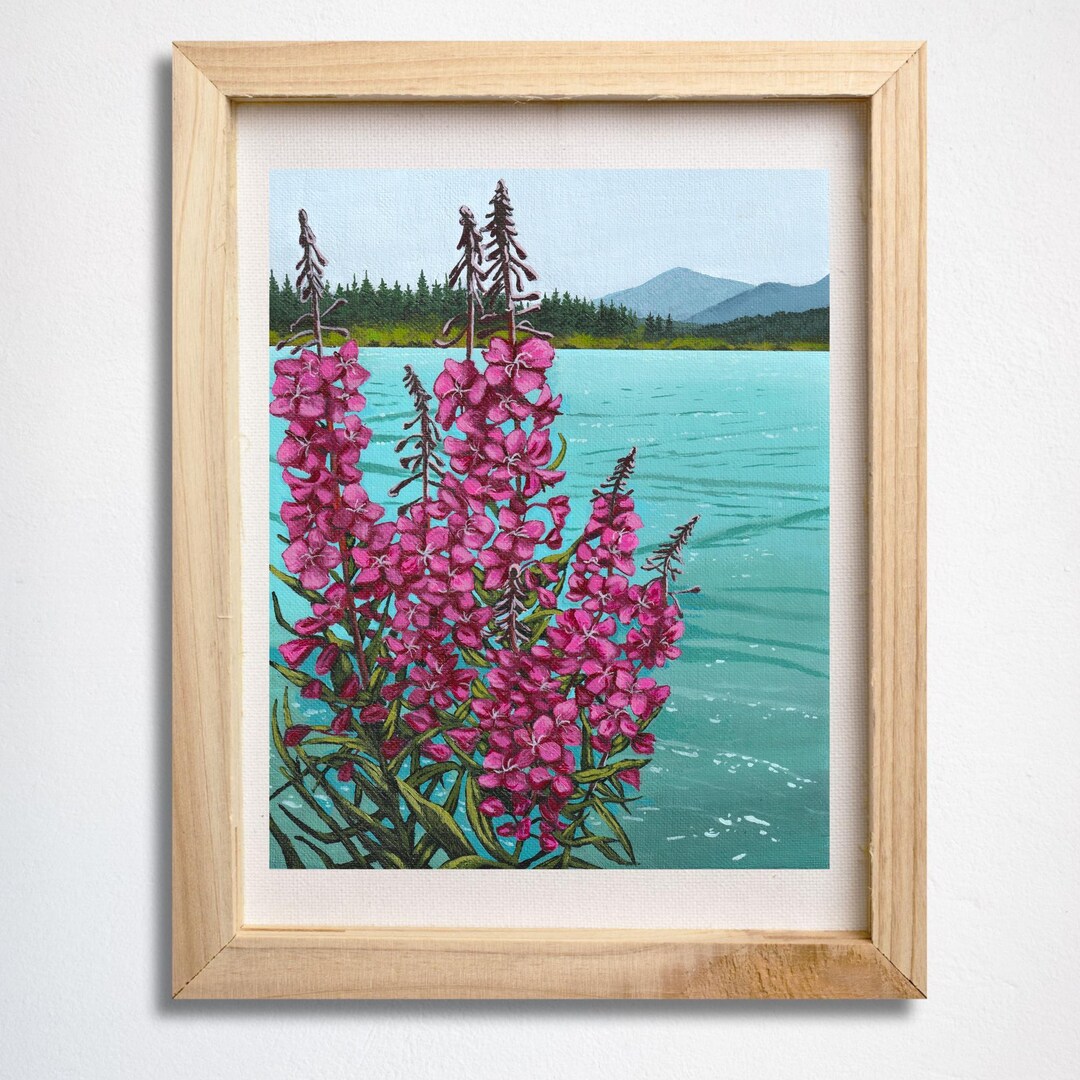 Fireweed Painting - Alaska Yukon Painting - Fine Art Print - Etsy