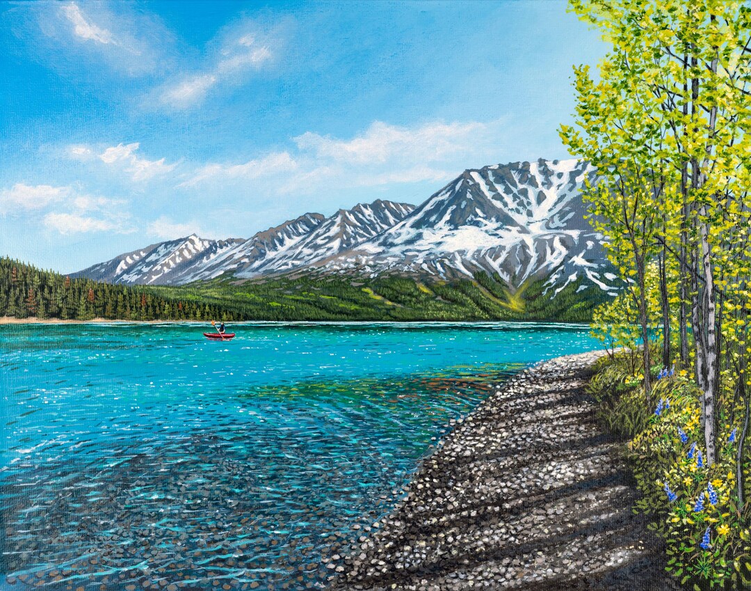 Kathleen Lake Kluane National Park Painting Yukon Painting Fine Art ...