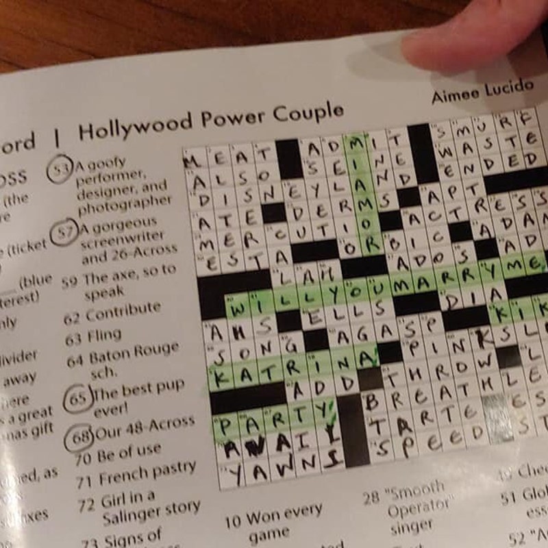 Custom Crossword Puzzle - Etsy