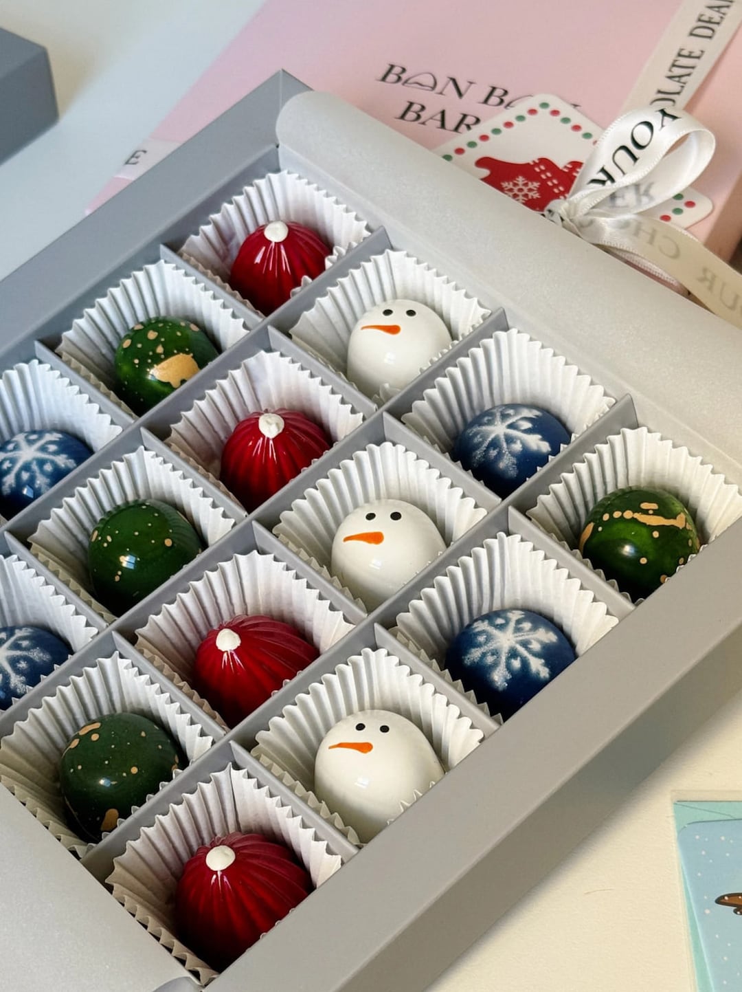 Christmas Chocolates. Christmas Bonbons. Box of Chocolate. - Etsy