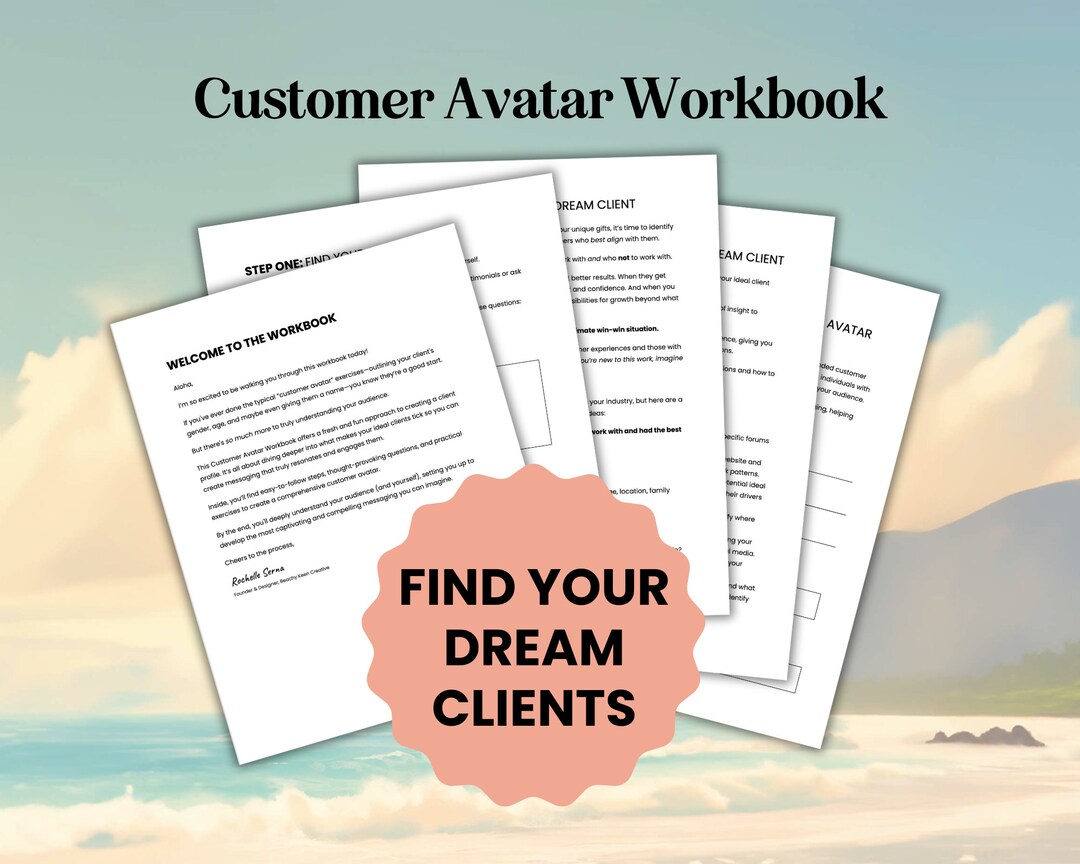 The Customer Avatar Workbook - Etsy