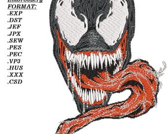 Symbiote Machine Embroidery Design Venom Digital Embroidery Alien Venom ...
