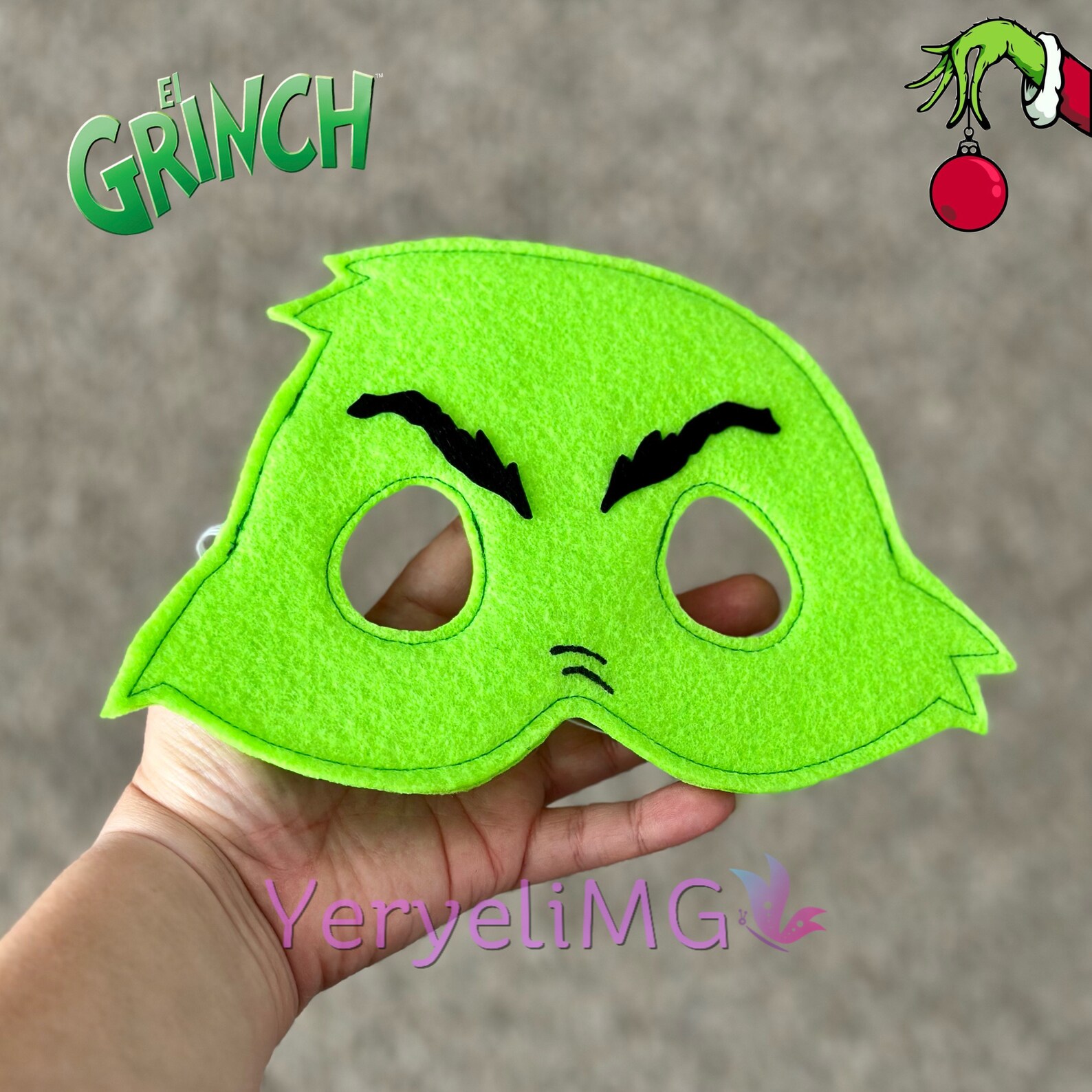 Molde del Grinch / Patrones / Descargable / Solo Molde / Máscara - Etsy ...