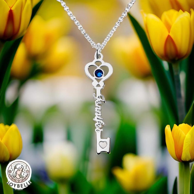 Heart Key Necklace - Etsy