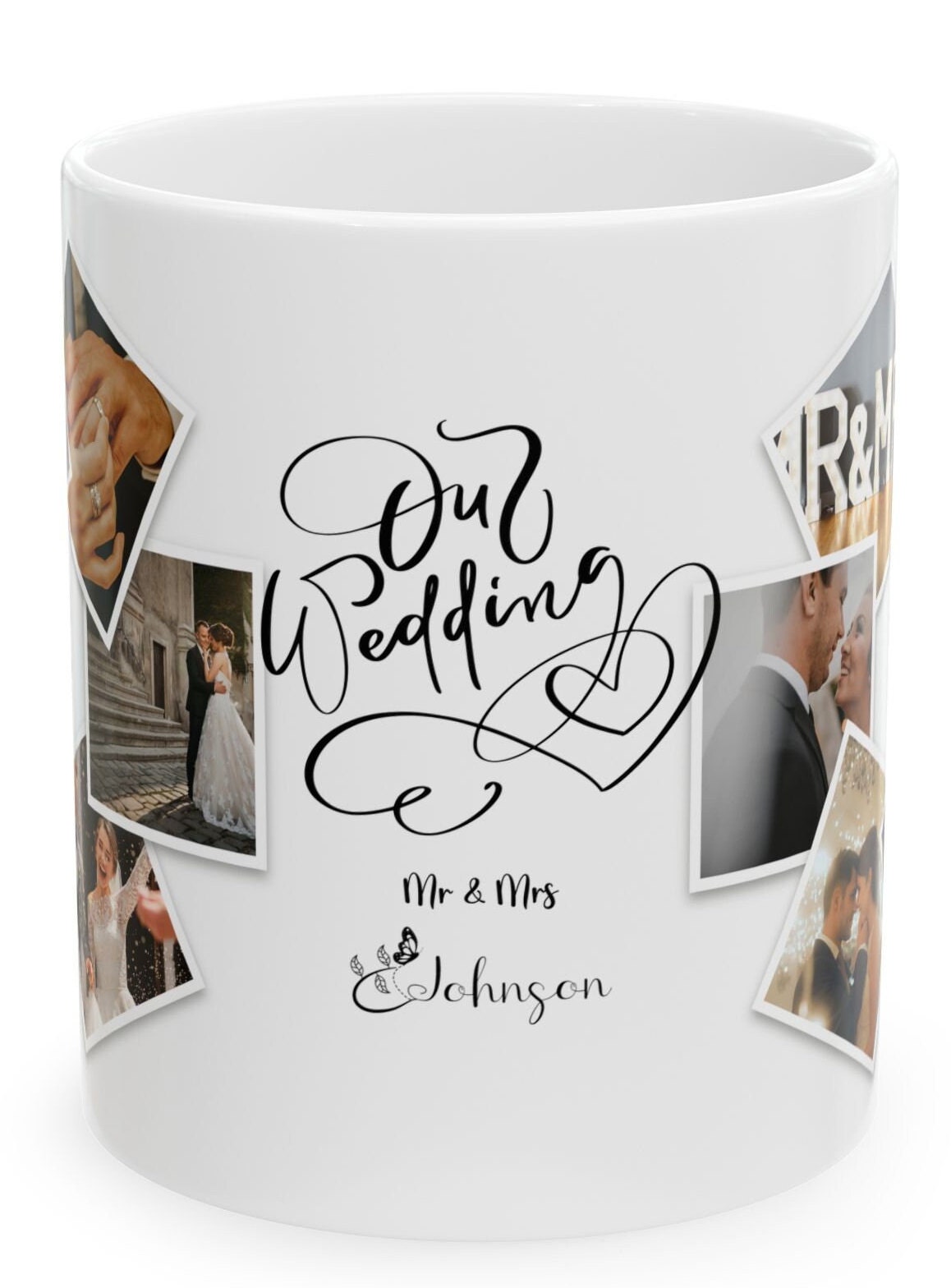 Personalized Wedding Mug With Names & Picture, Custom Couple's Coffee ...