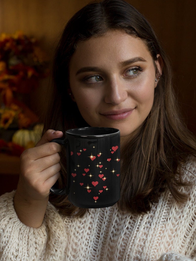 Happy Valentines Day Red Heart Coffee Or Tea Valentines Day Mug