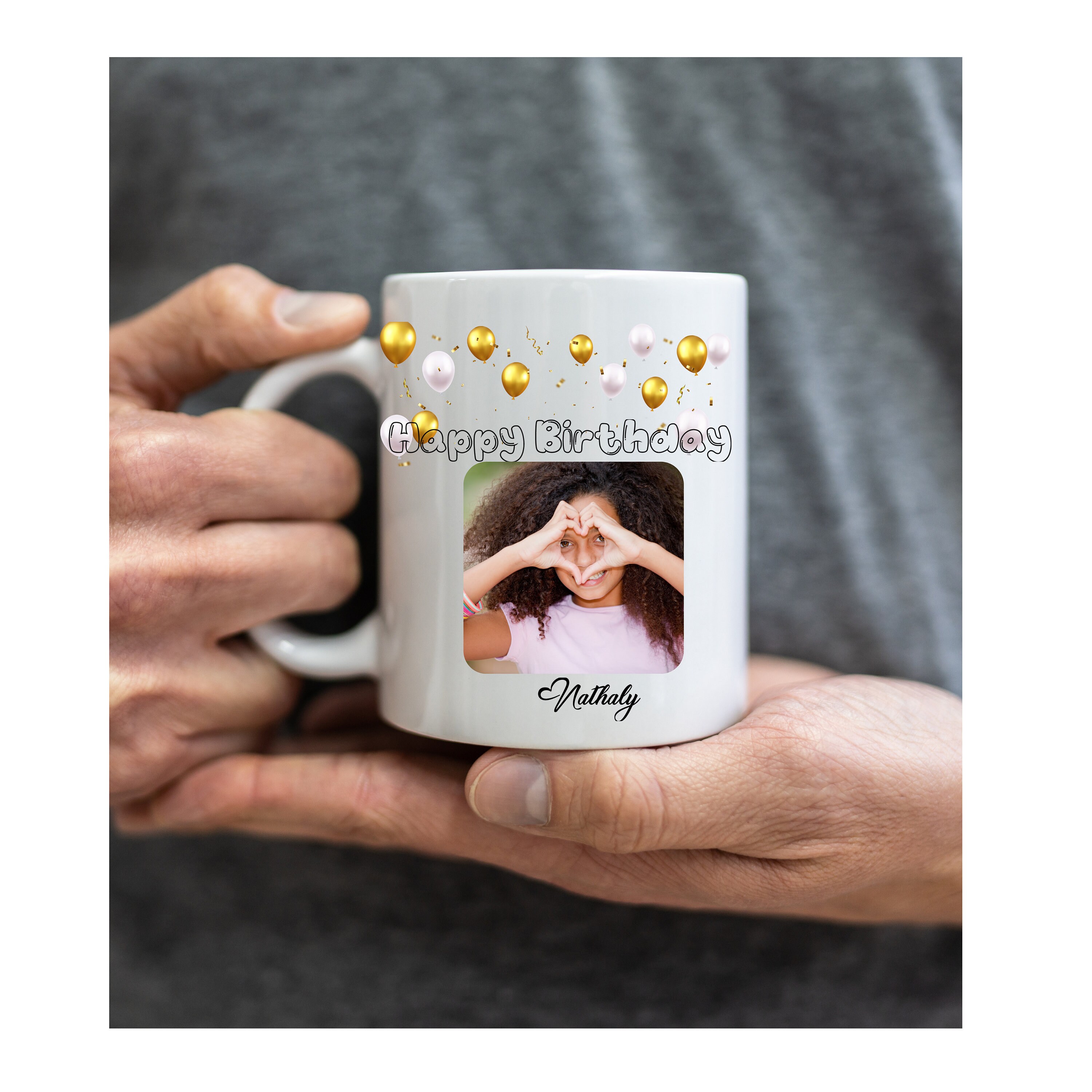 Personalized Happy Birthday Mug Custom Name Coffee Cup Celebratory Gift ...