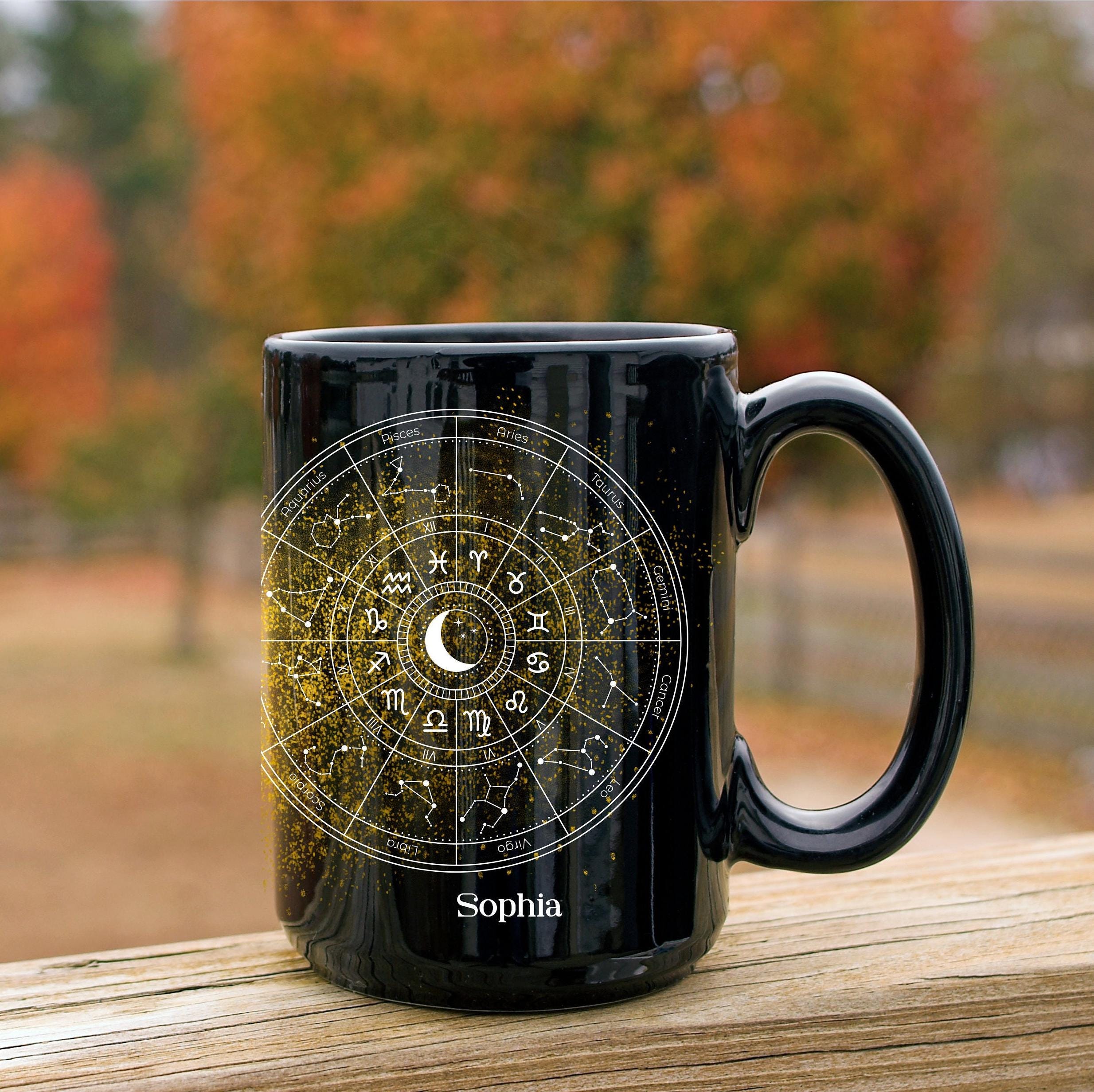 Personalized Zodiac Mug With Name, Custom Astrology Coffee Cup, Unique ...