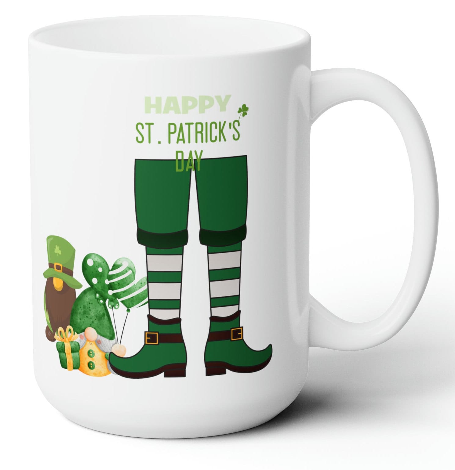 Saint Patricks Day Mug, Shamrock Colorful Beverage Cup, Shamrock Mug ...