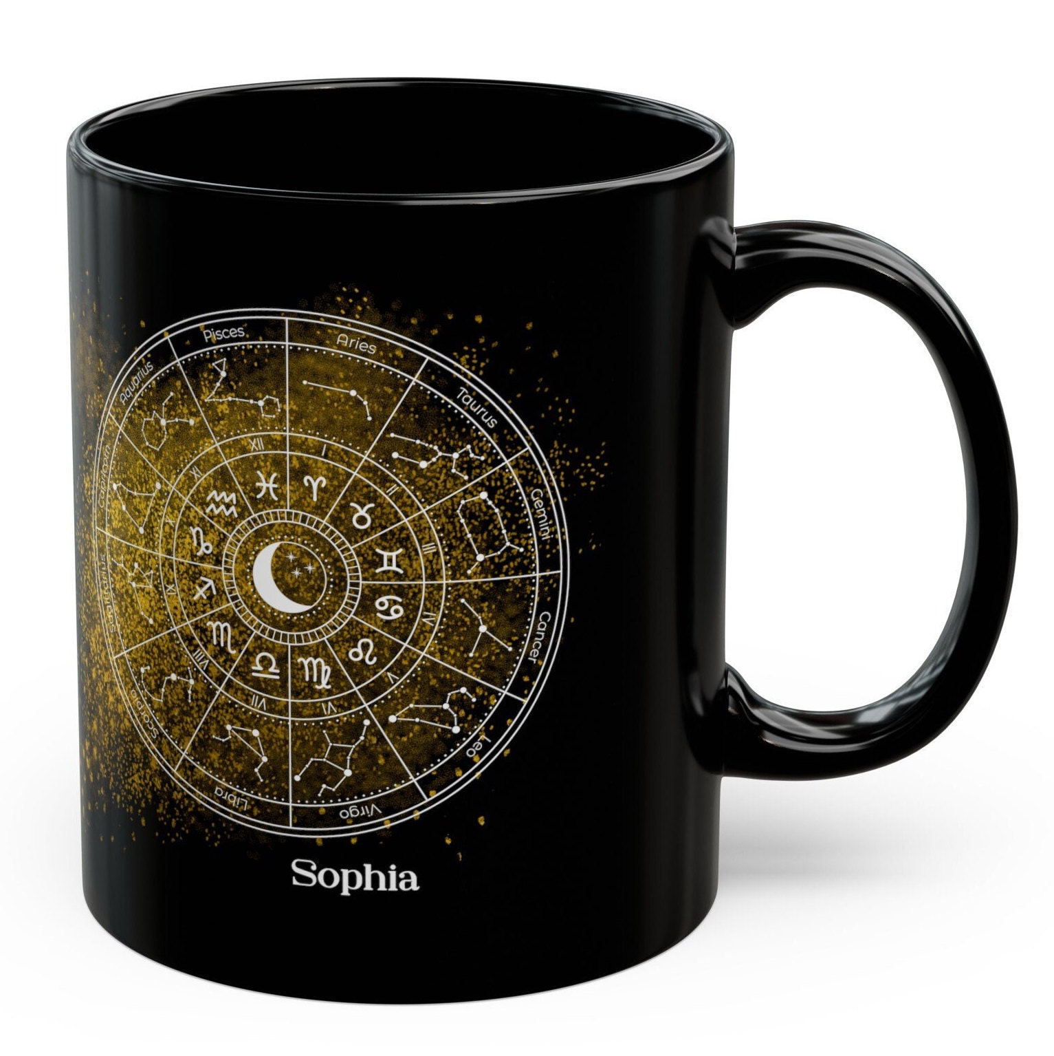 Personalized Zodiac Mug With Name, Custom Astrology Coffee Cup, Unique ...