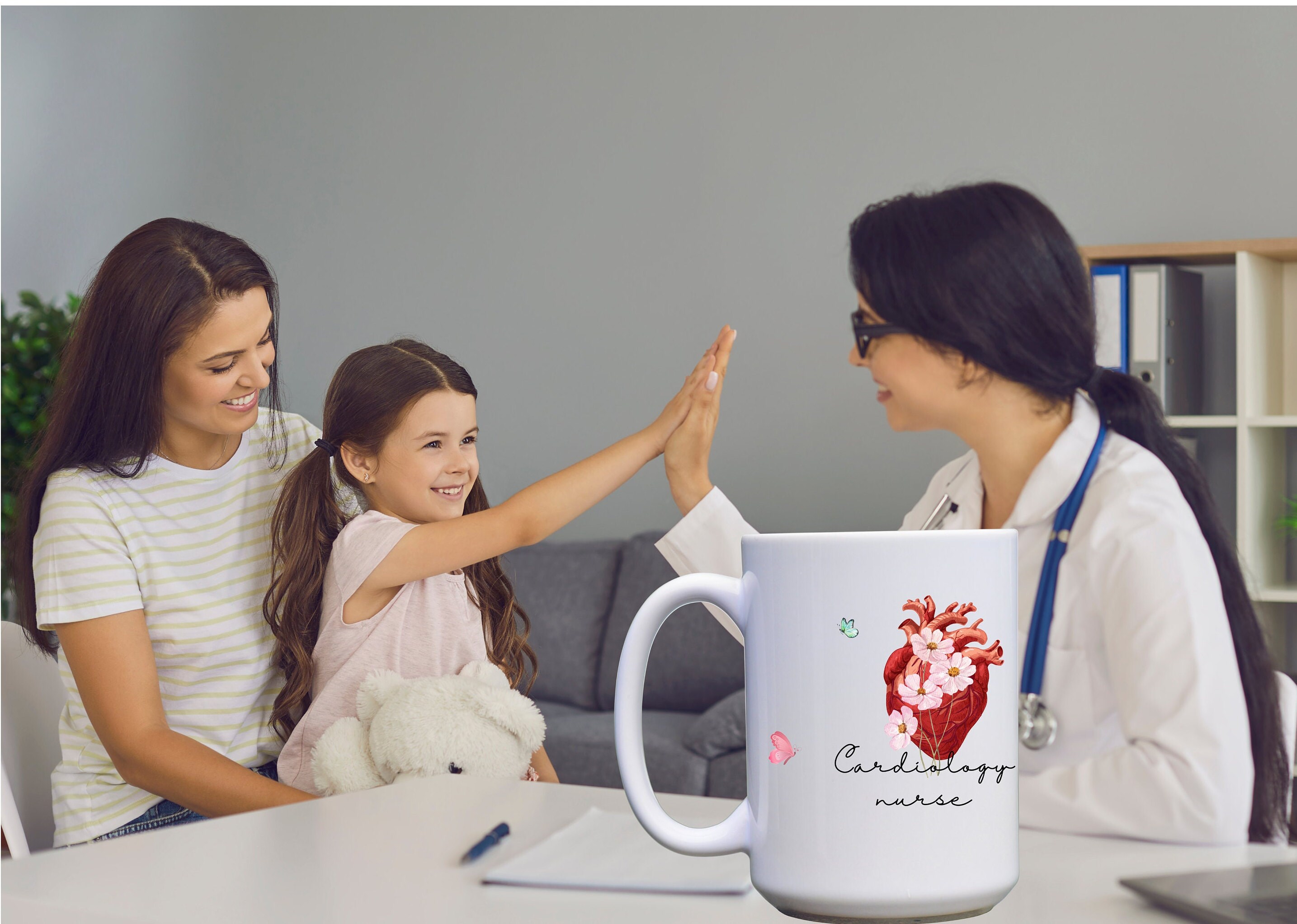 Cardiology Nurse Mug Heartbeat Design Coffee Cup Perfect for Medical ...